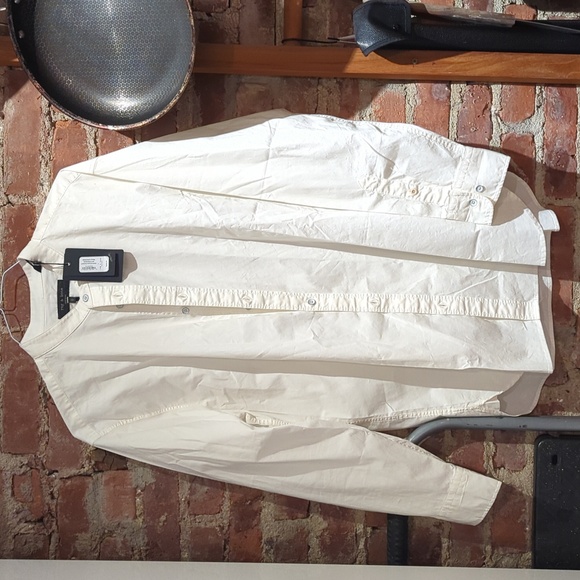 rag & bone | Shirts | Rag And Bone White Collarless Dress Shirt | Poshmark